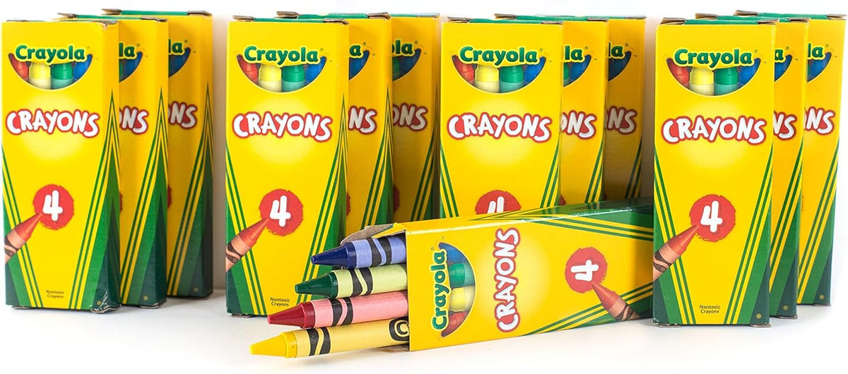 Crayola 12 Boxes 4-ct. Crayon Party Favor Pack Colors – Made in USA Today